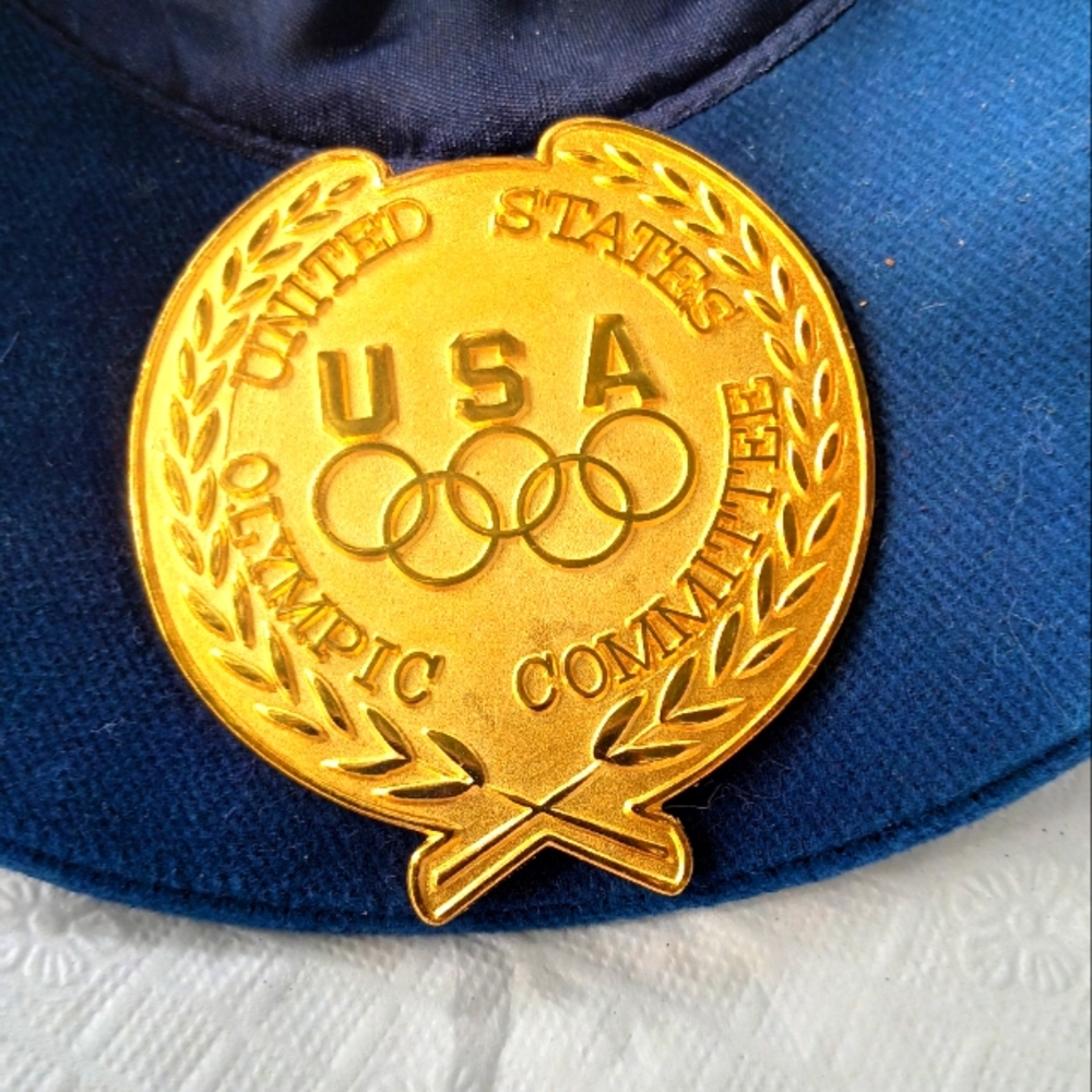 Large Vintage Olympic Committee Pin - Gem